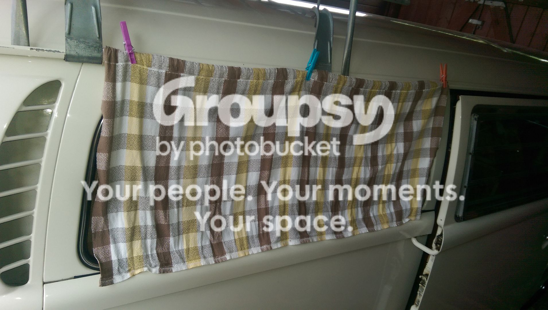 Genuine Westfalia curtain material SOLD. | Volkswagen Type 2 Early Bay ...