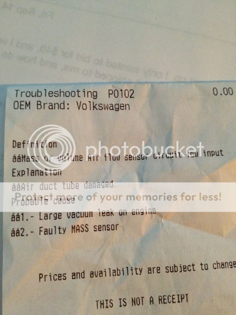 Check Engine Codes, need help | VW Vortex - Volkswagen Forum