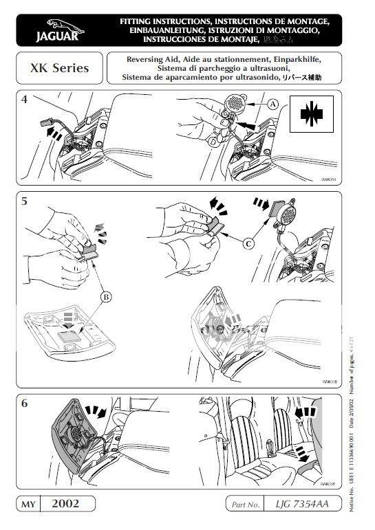 Reverse parking sensor beeper correct location | Jaguar Forum