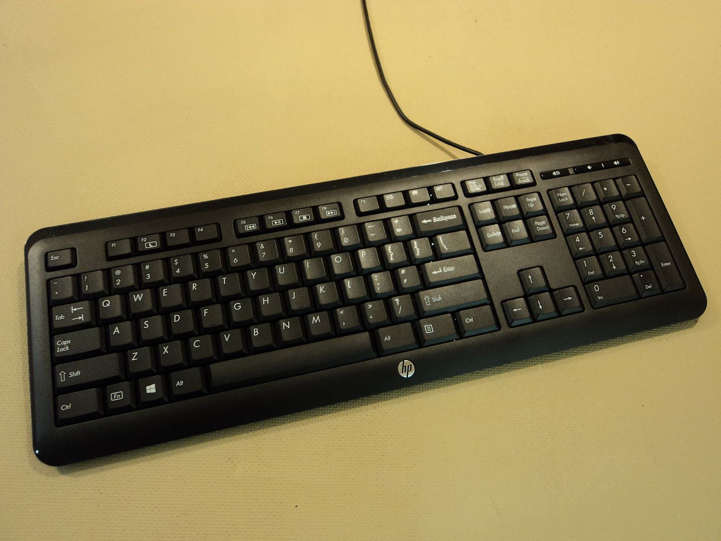 HP Keyboard USB Wired 18in L x 6in W x 1in H Black/Gray KB38211 | eBay